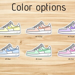 Waterproof Vinyl Sticker Fan Art of Nike Air Force 1 Shoes Sneaker ...
