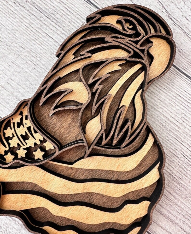 Eagle Wrapped Around Flag - Etsy