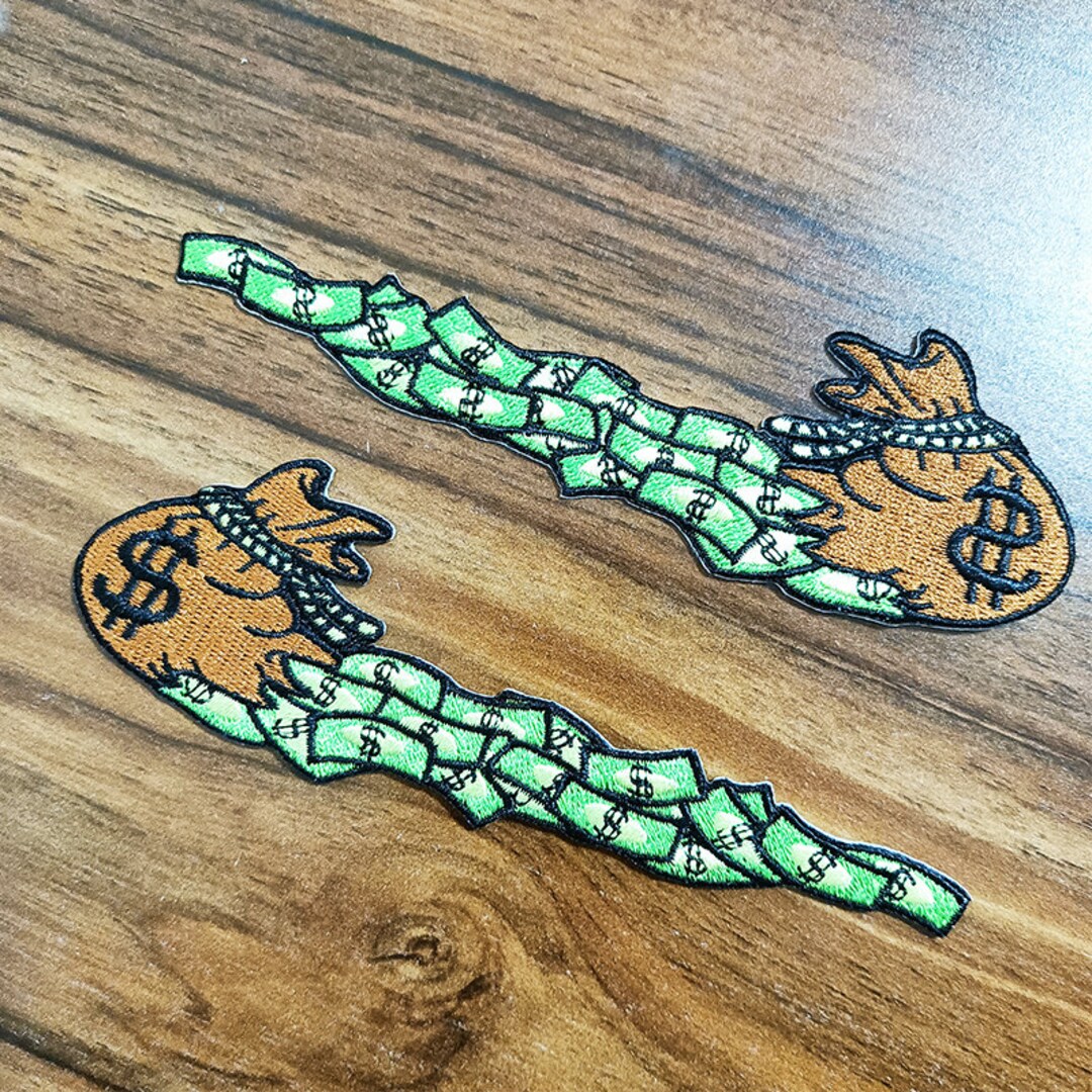 Embroidered Greenback Patch,money Bag Embroidered Patches for Shoes,i ...