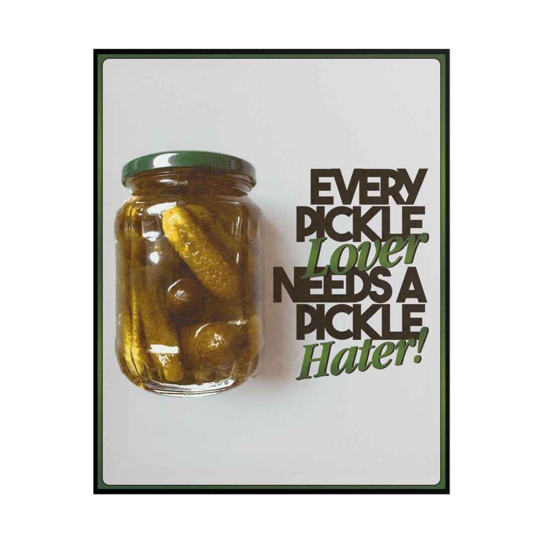 Vintage Pickle Hater/pickle Lover Poster - Etsy