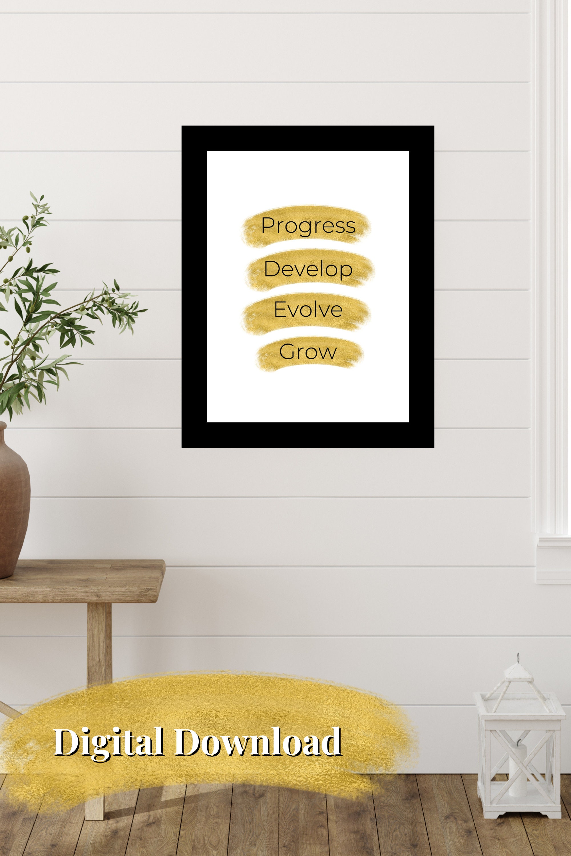 Progress Over Perfection Growth Mindset Print Work From Home Office ...