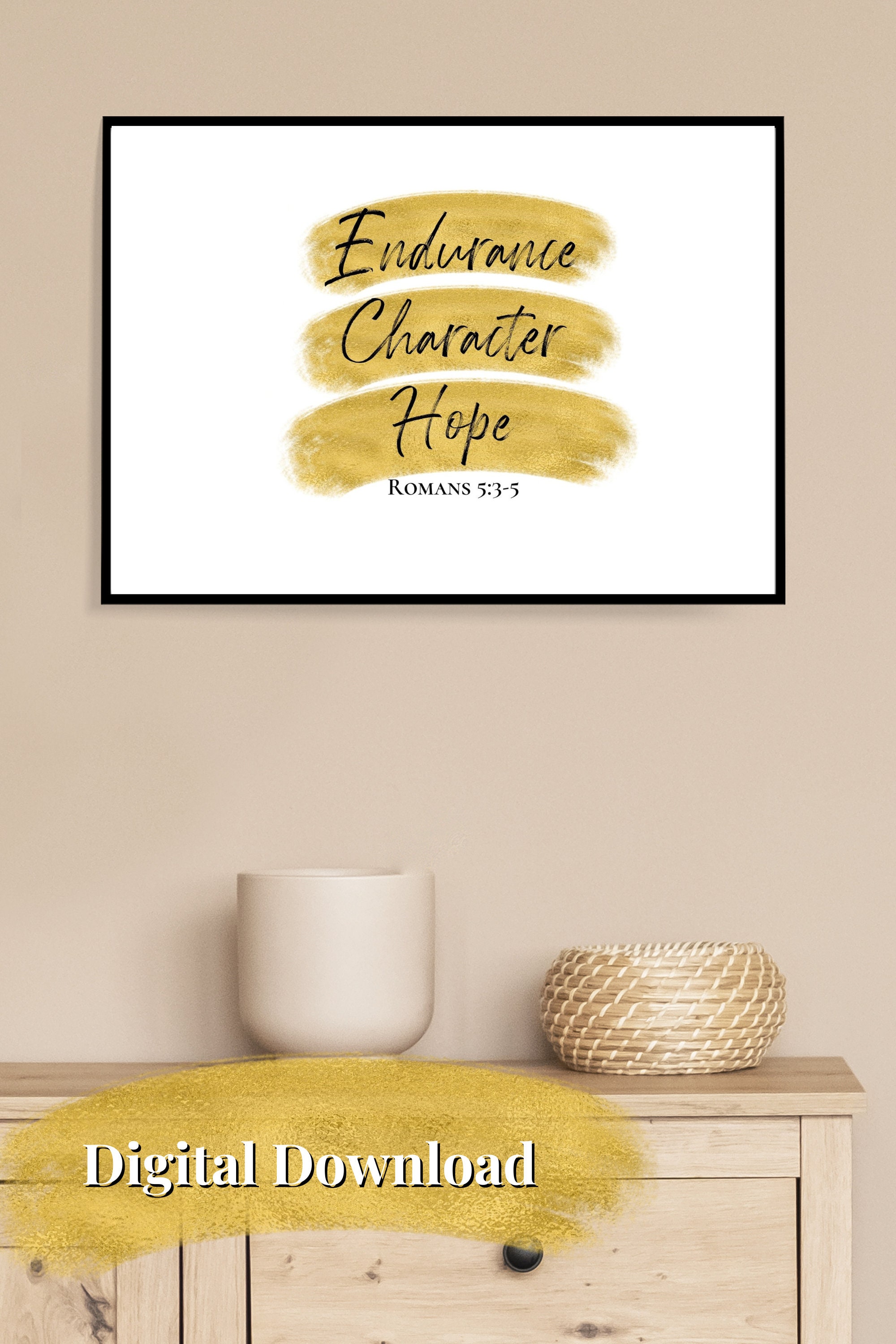 Romans Bible Verse Wall Art Bible Verse Print Scripture Print Self ...