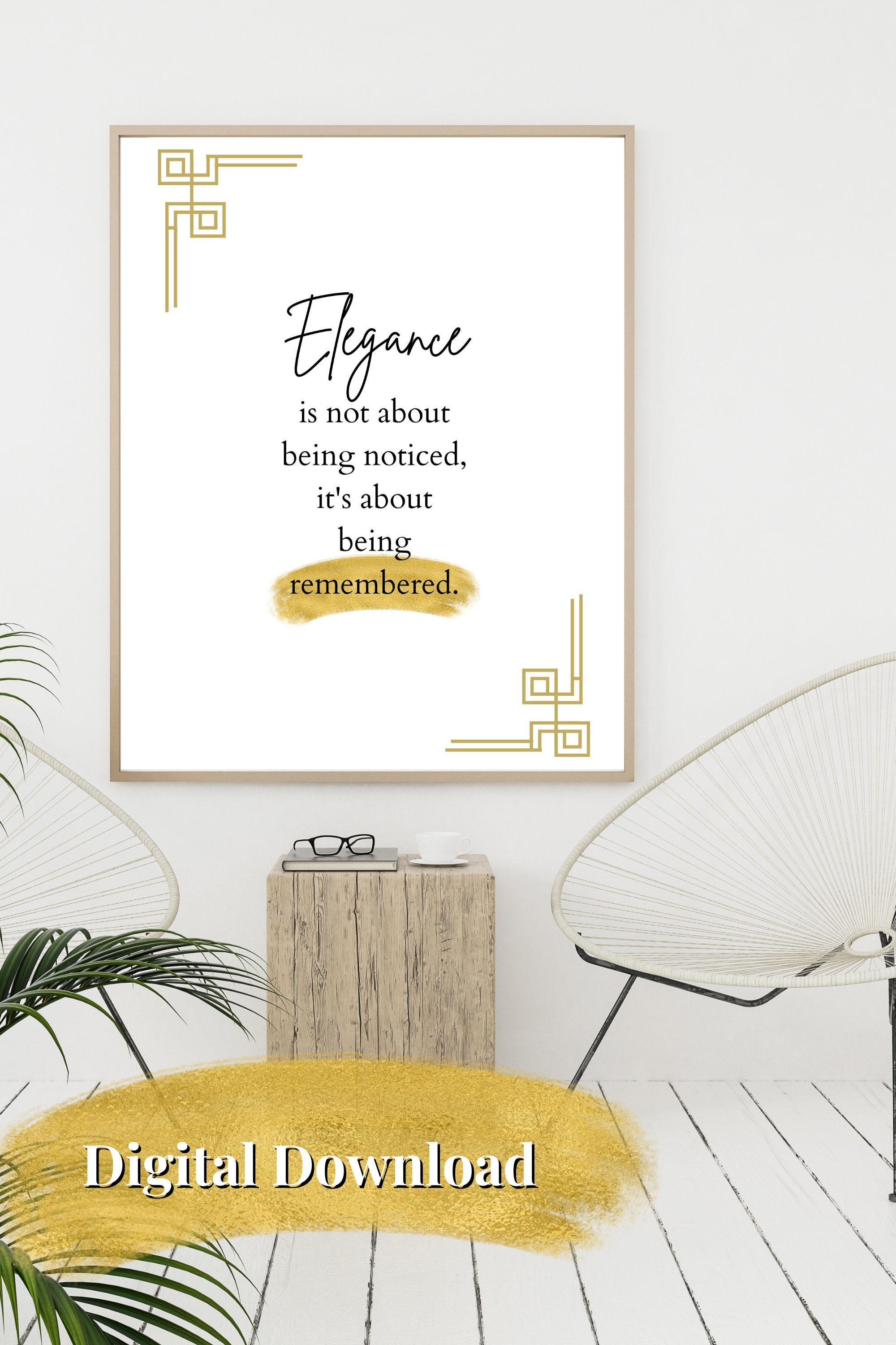 Elegance Definition Wall Print | Definition Print | Quotes About Life ...