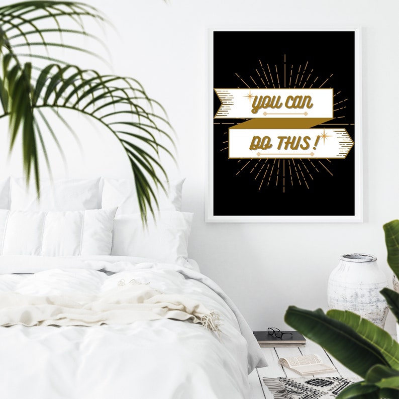 You Can Do This Print Affirmation Print Dorm Motivational Quote Poster ...