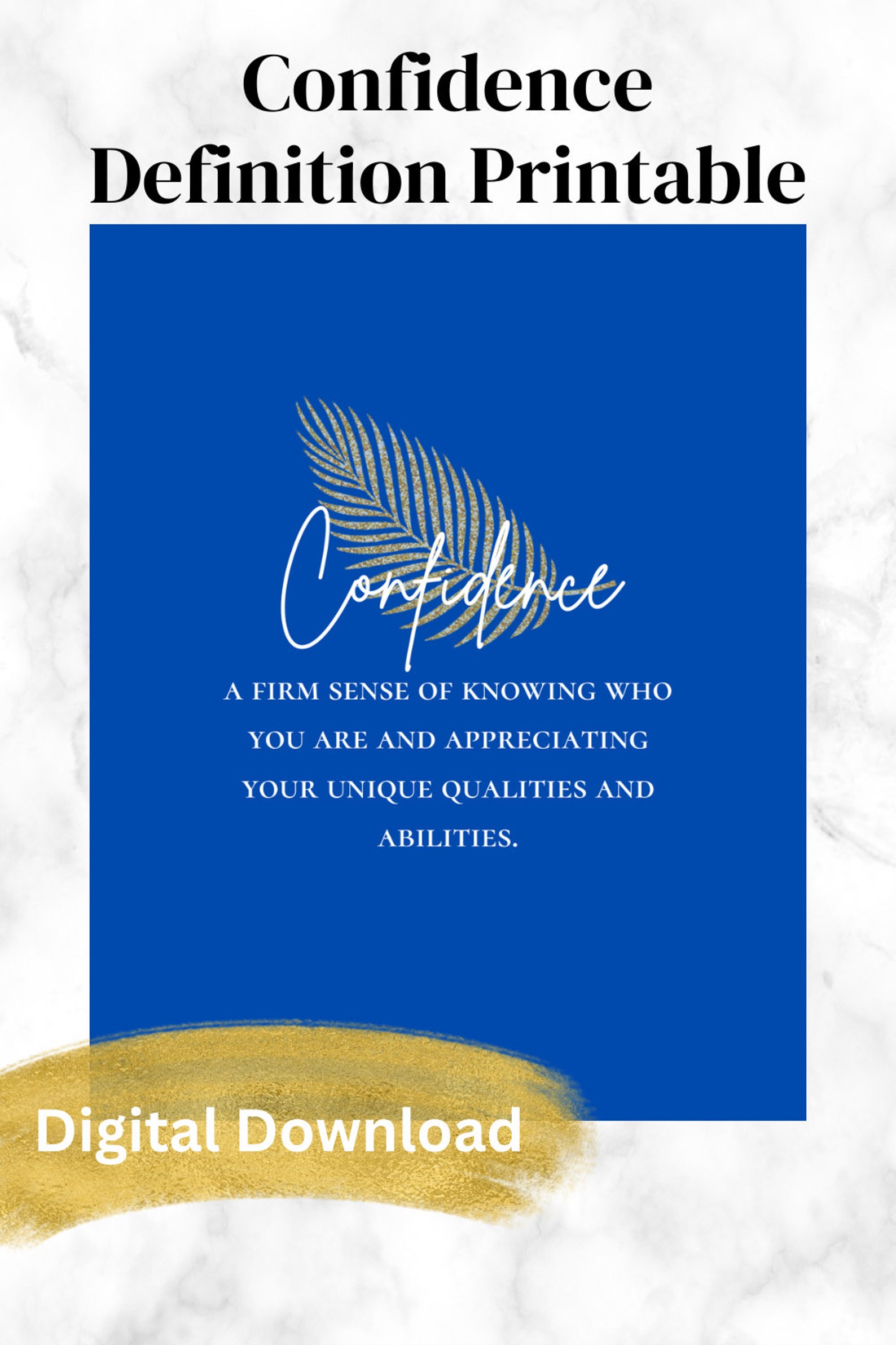 Confidence Definition Digital Wall Art Definition Printable Definition ...