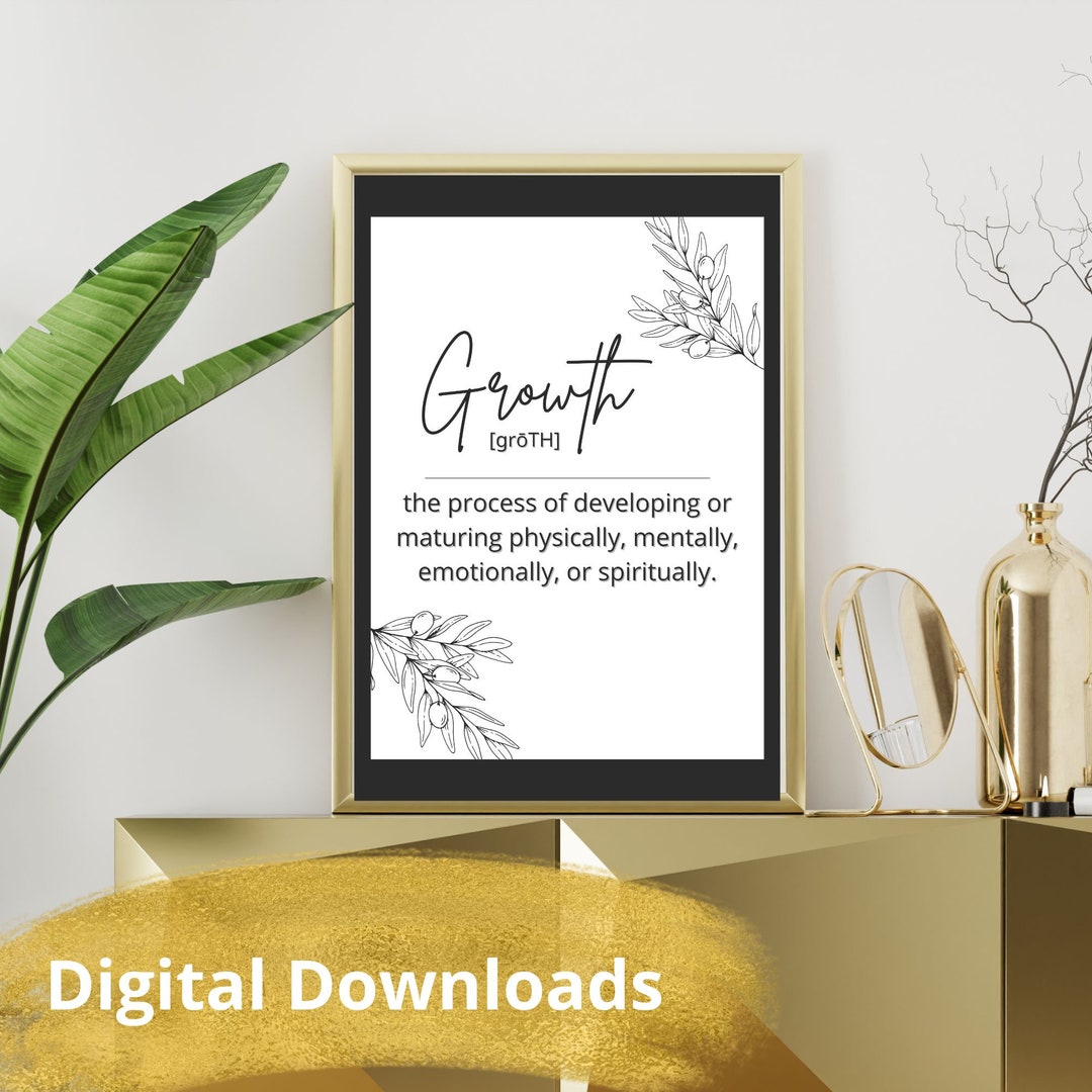 Growth Definition Printable Wall Art Growth Mindset Mindset is ...