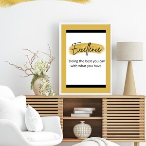 Excellence Definition Printable Wall Art | Quotes About Life ...