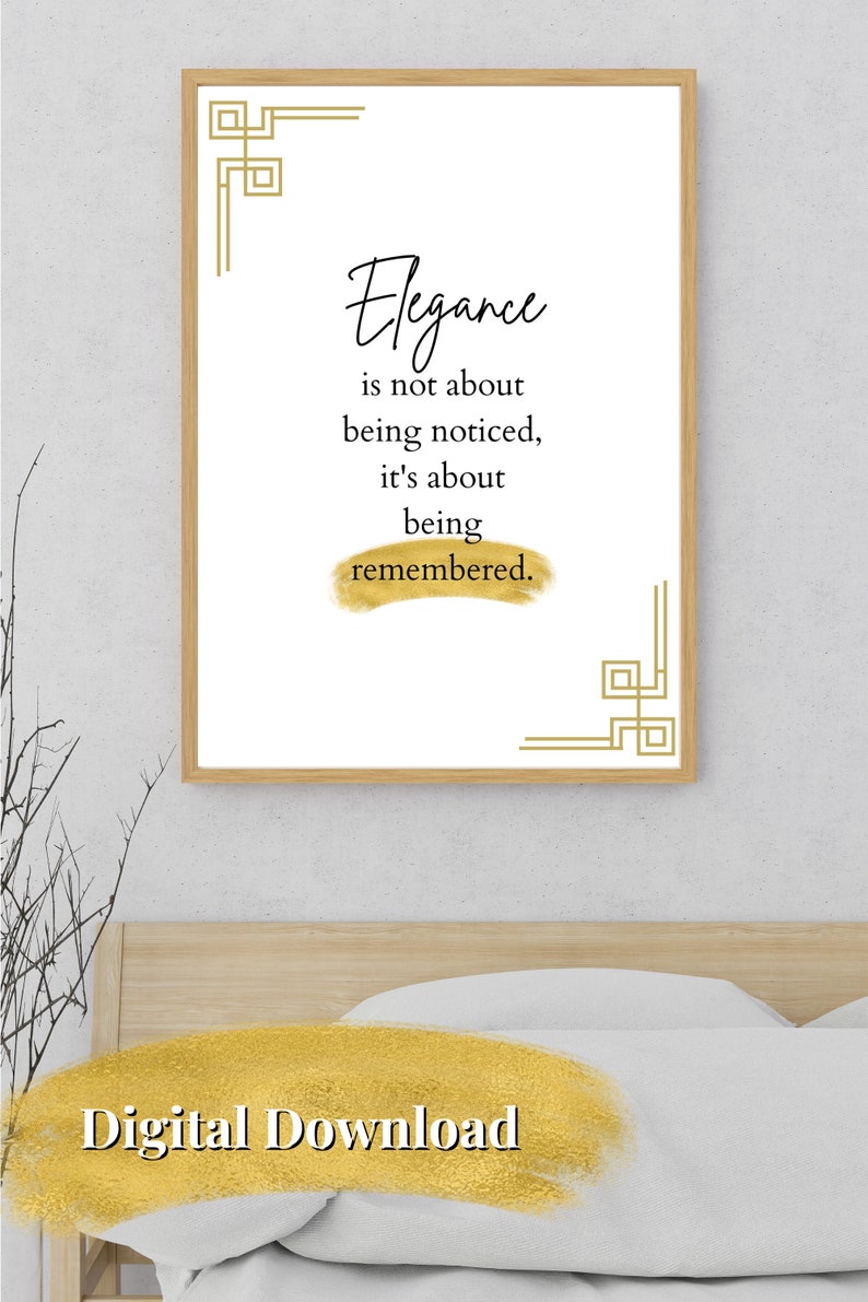 Elegance Definition Wall Print | Definition Print | Quotes About Life ...
