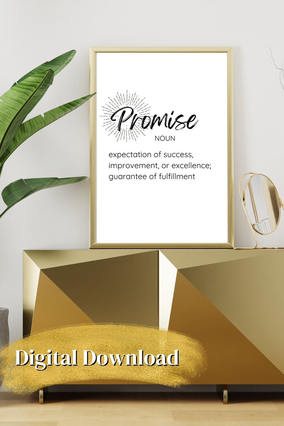 Promise Definition Printable Wall Art | Mindfulness Poster | Abundance ...