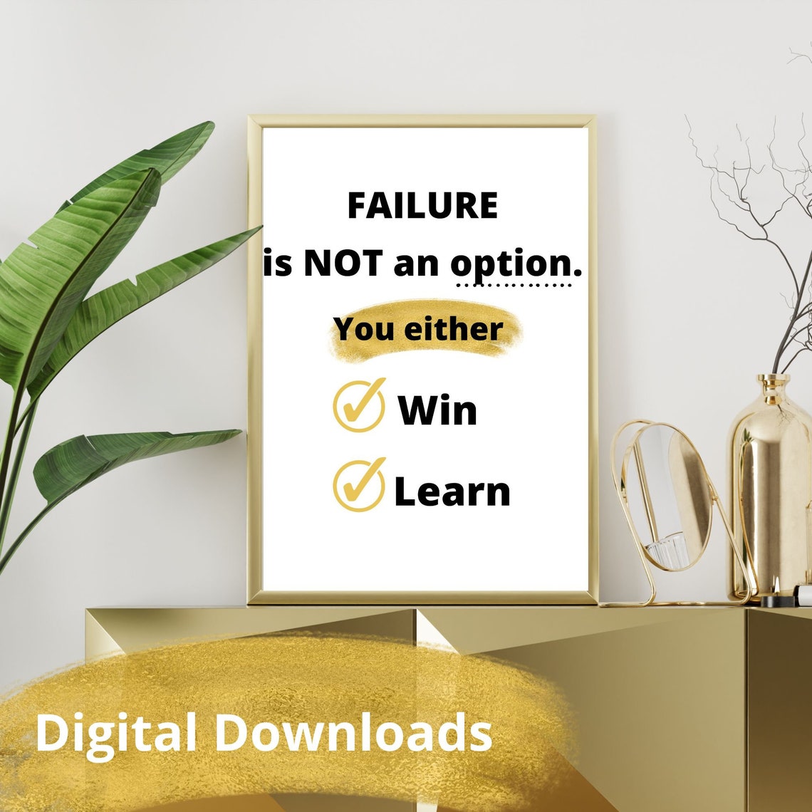No Failure Printable Wall Art Inspiring Quotes Mindfulness - Etsy