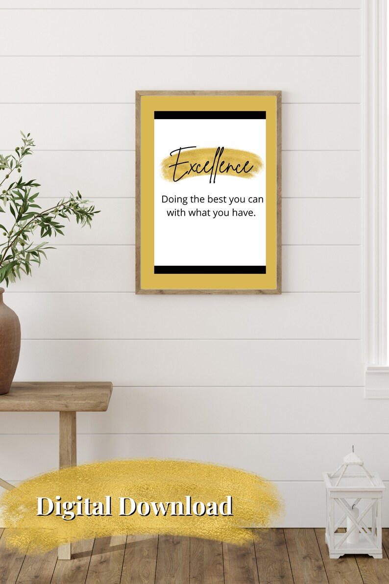Excellence Definition Printable Wall Art Quotes About Life Definition ...