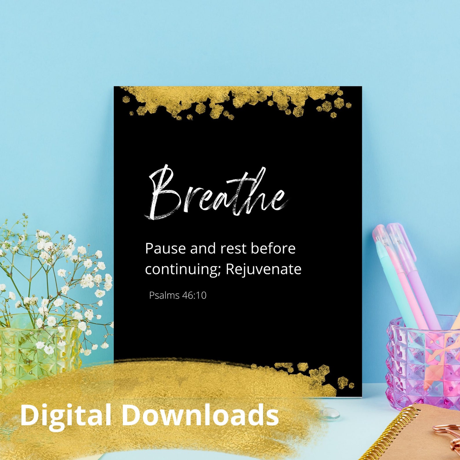 Breathe Definition Printable Wall Art Faith Based - Etsy