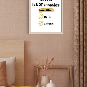 No Failure Printable Wall Art Inspiring Quotes Mindfulness Print ...