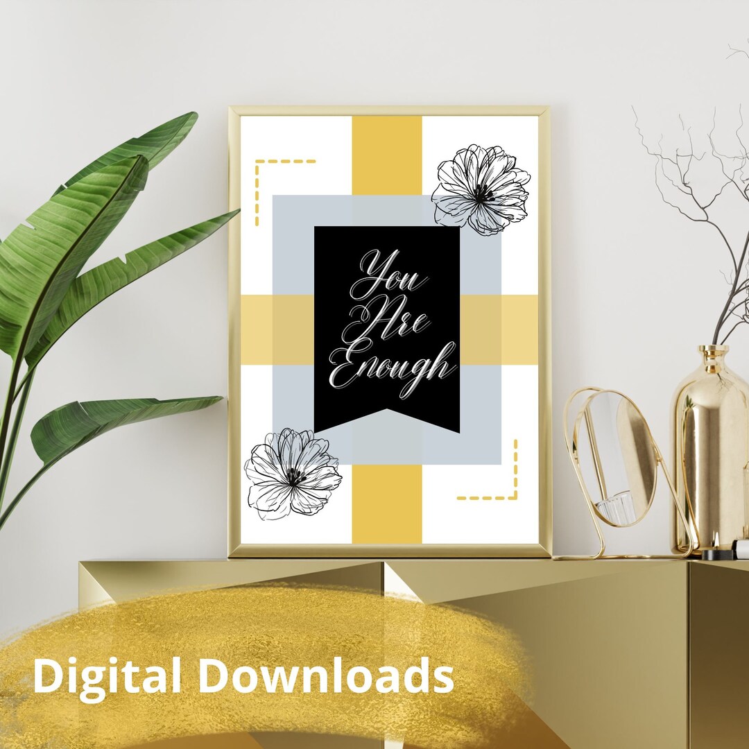 You Are Enough Wall Art: Motivational Classroom Poster (PDF) - Etsy