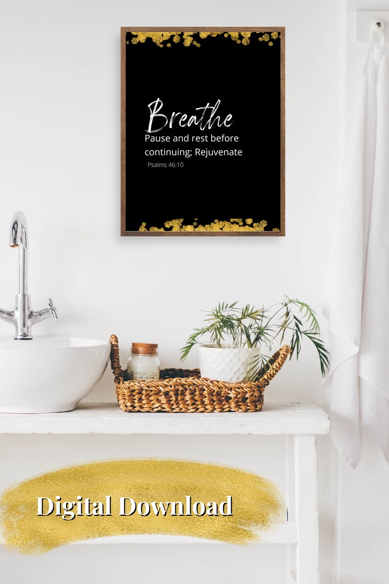 Breathe Definition Printable Wall Art Faith Based Mindfulness Print ...