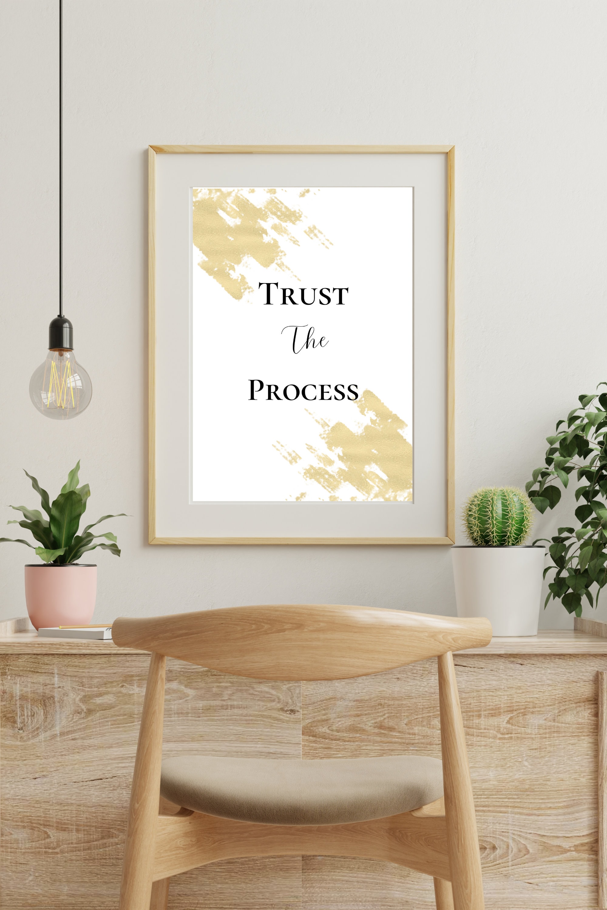 Trust the Process Wall Art Typography Print Earth Tone Art Mental ...