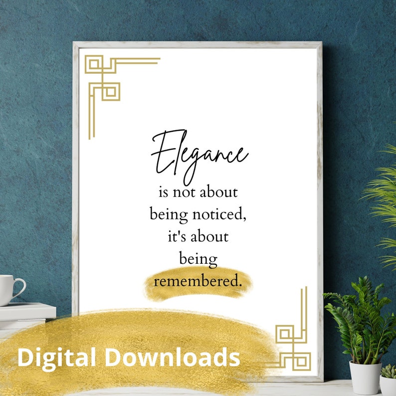 Elegance Definition Wall Print | Definition Print | Quotes About Life ...