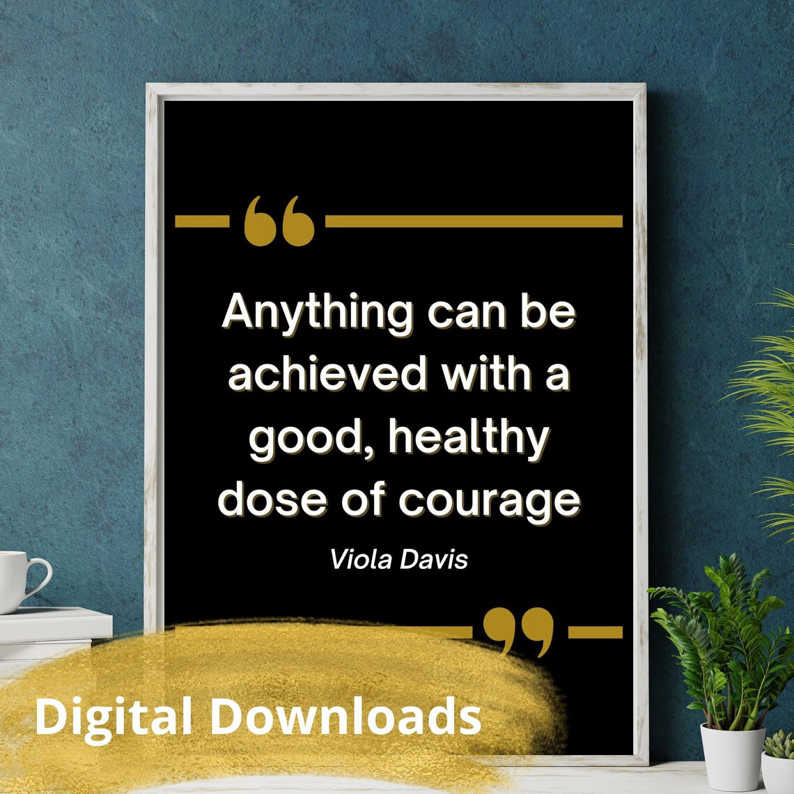 Courage Printable Quote Uplifting Quote Print Minimal Office Decor ...