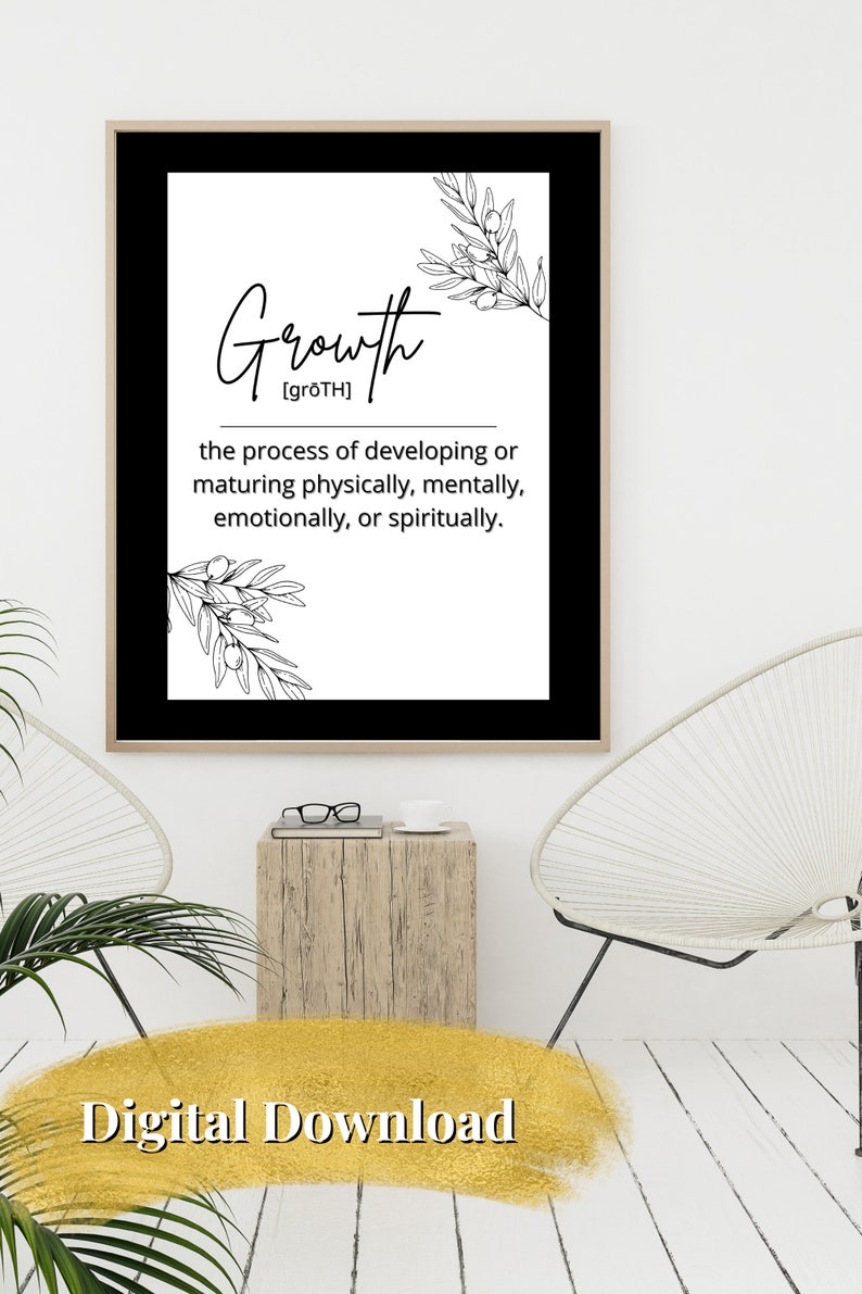 Growth Definition Printable Wall Art Growth Mindset Mindset is ...