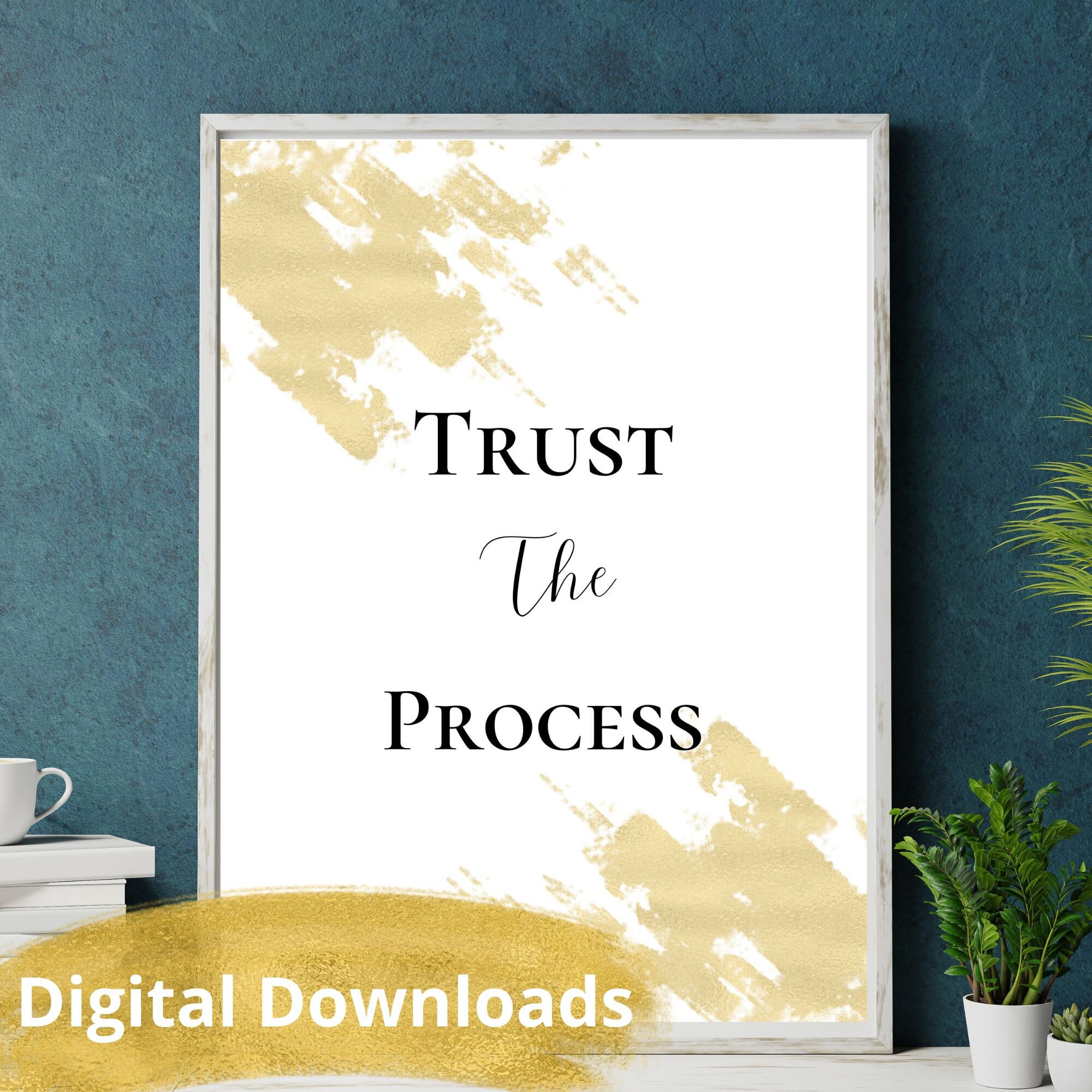 Trust the Process Wall Art Typography Print Earth Tone Art Mental ...