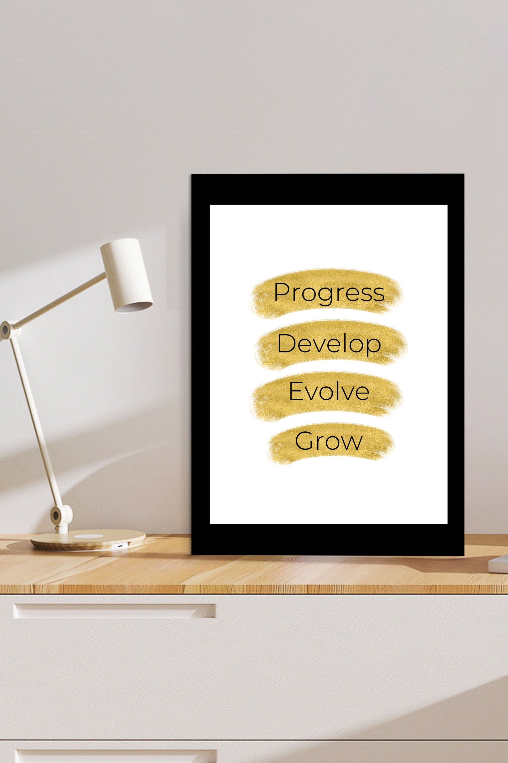 Progress Over Perfection Growth Mindset Print Work From Home Office ...