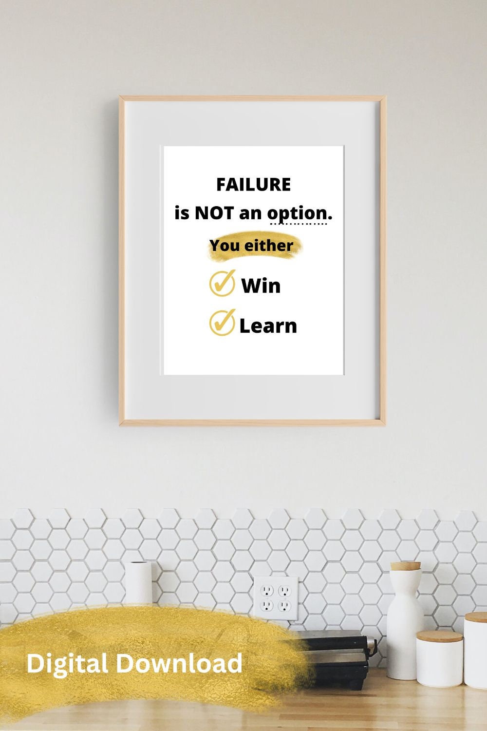 No Failure Printable Wall Art Inspiring Quotes Mindfulness Print ...