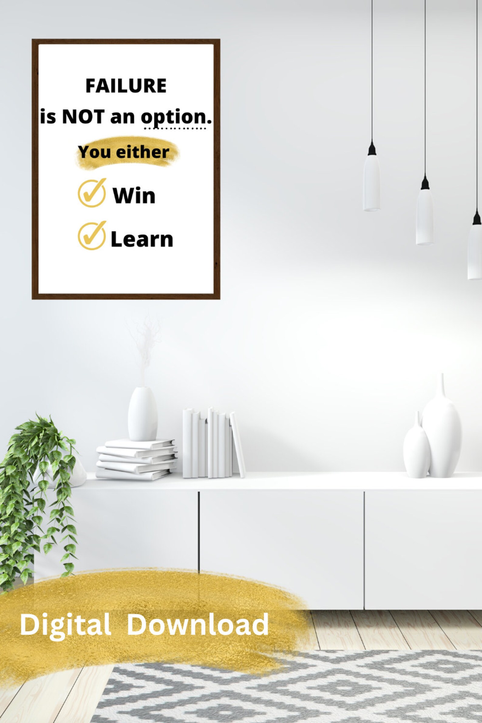 No Failure Printable Wall Art Inspiring Quotes Mindfulness - Etsy