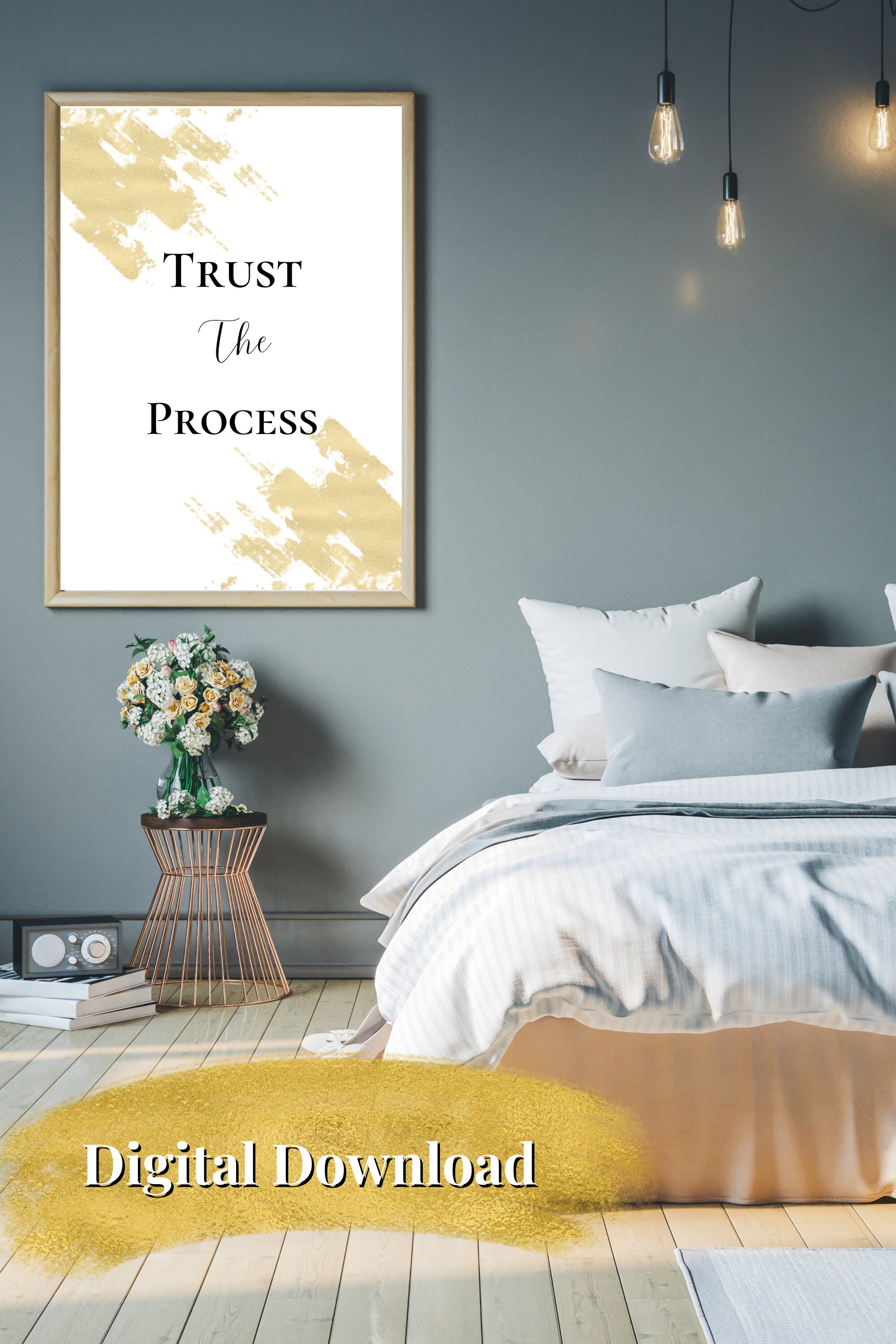 Trust the Process Wall Art Typography Print Earth Tone Art Mental ...