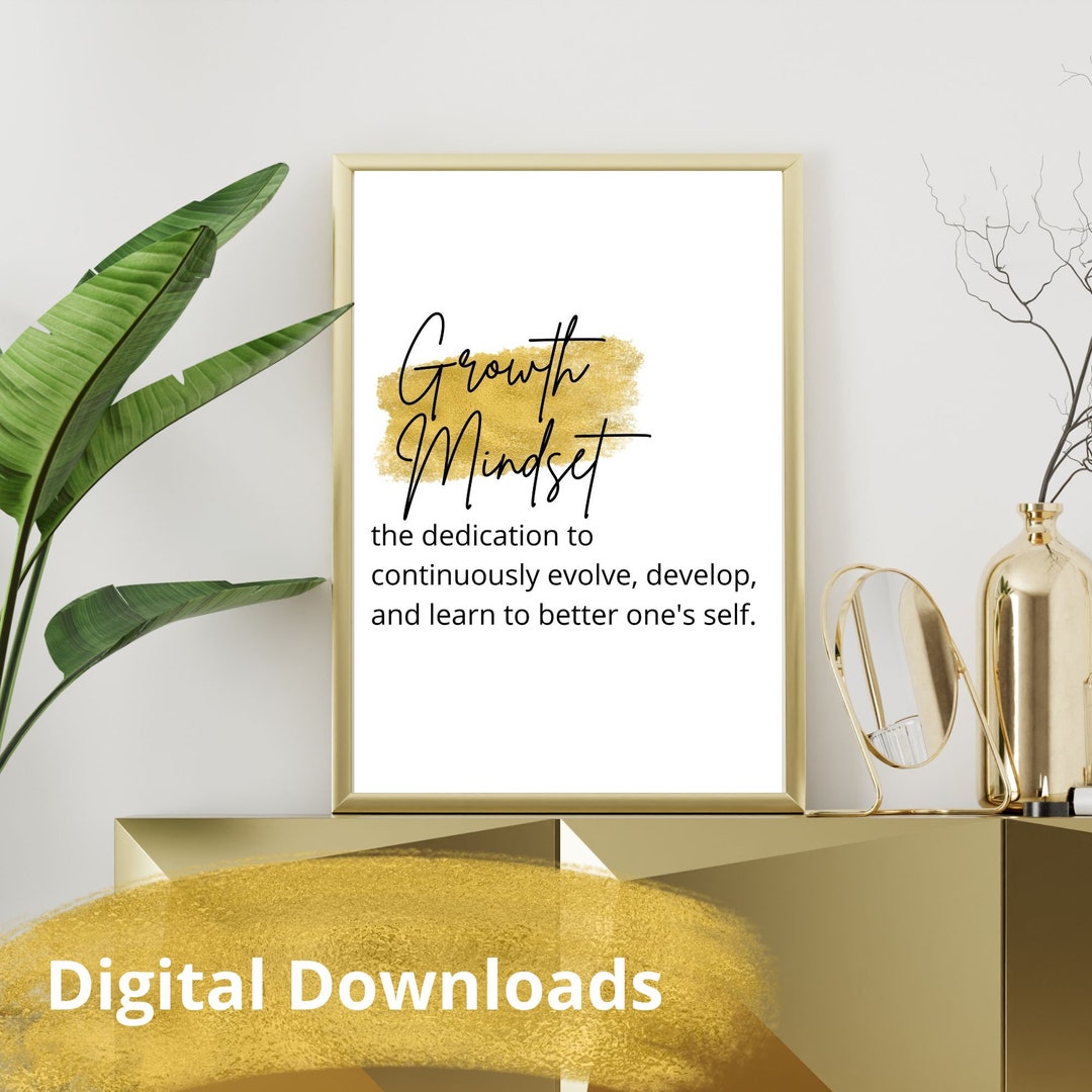 Growth Mindset Definition Printable Self Growth Quotes Mindset is ...