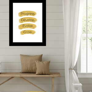 Progress Over Perfection Growth Mindset Print Work From Home Office ...