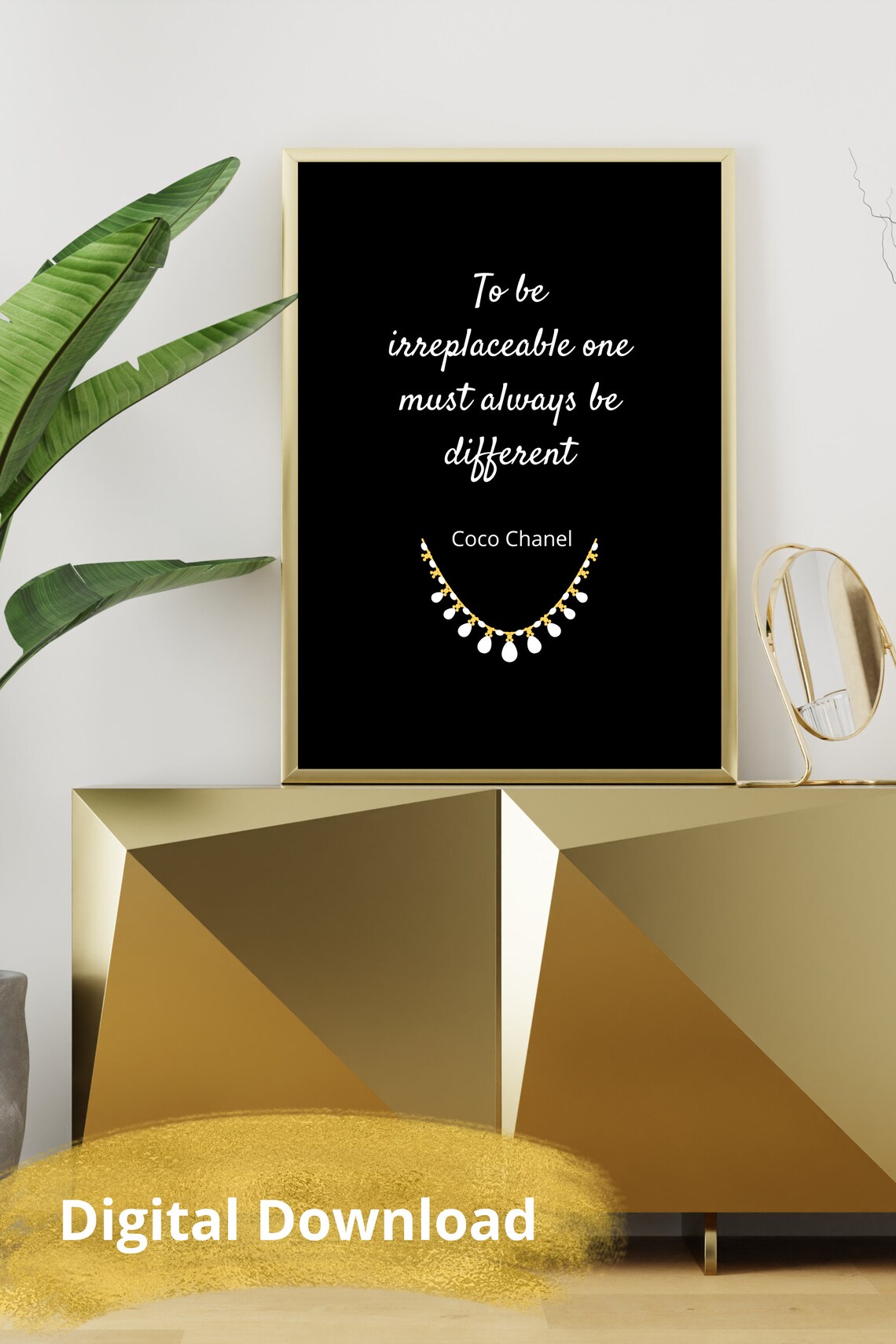 Coco Chanel Fashion Quote Coco Chanel Wall Art Dorm Decor for College ...