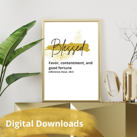 Blessed Definition Printable Wall Art Faith Based - Etsy