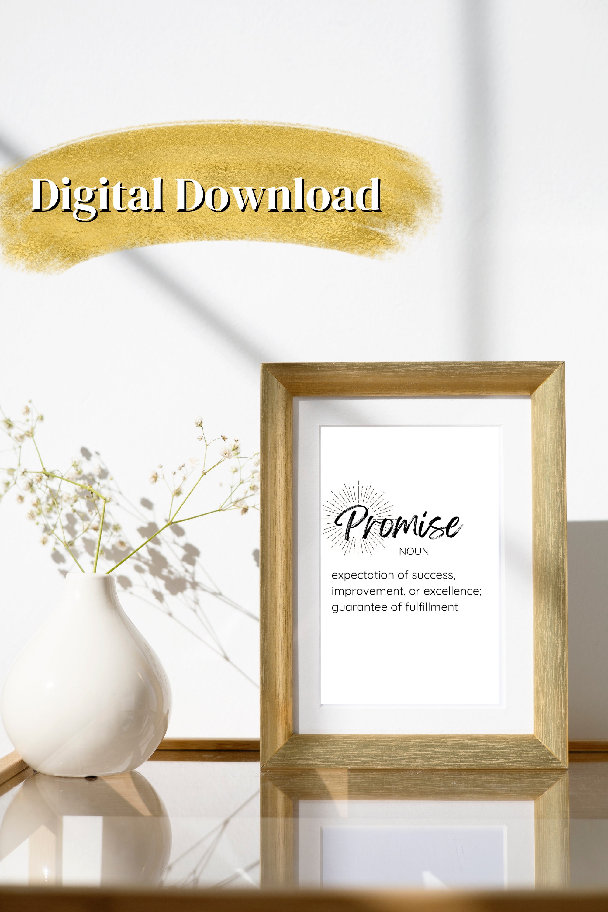 Promise Definition Printable Wall Art | Mindfulness Poster | Abundance ...
