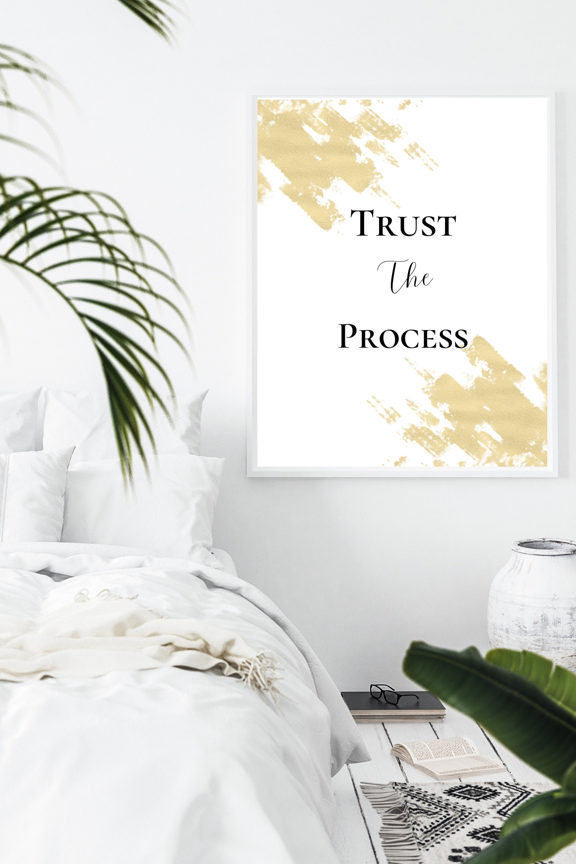 Trust the Process Wall Art Typography Print Earth Tone Art Mental ...