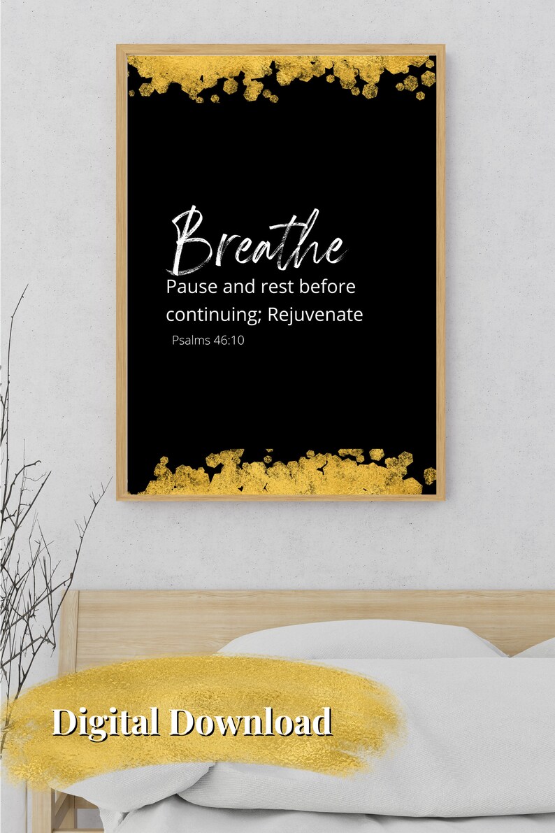 Breathe Definition Printable Wall Art Faith Based Mindfulness Print ...