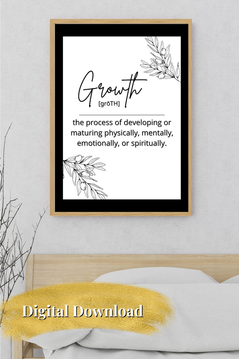 Growth Definition Art Print: Home Office Decor (digital Download) - Etsy