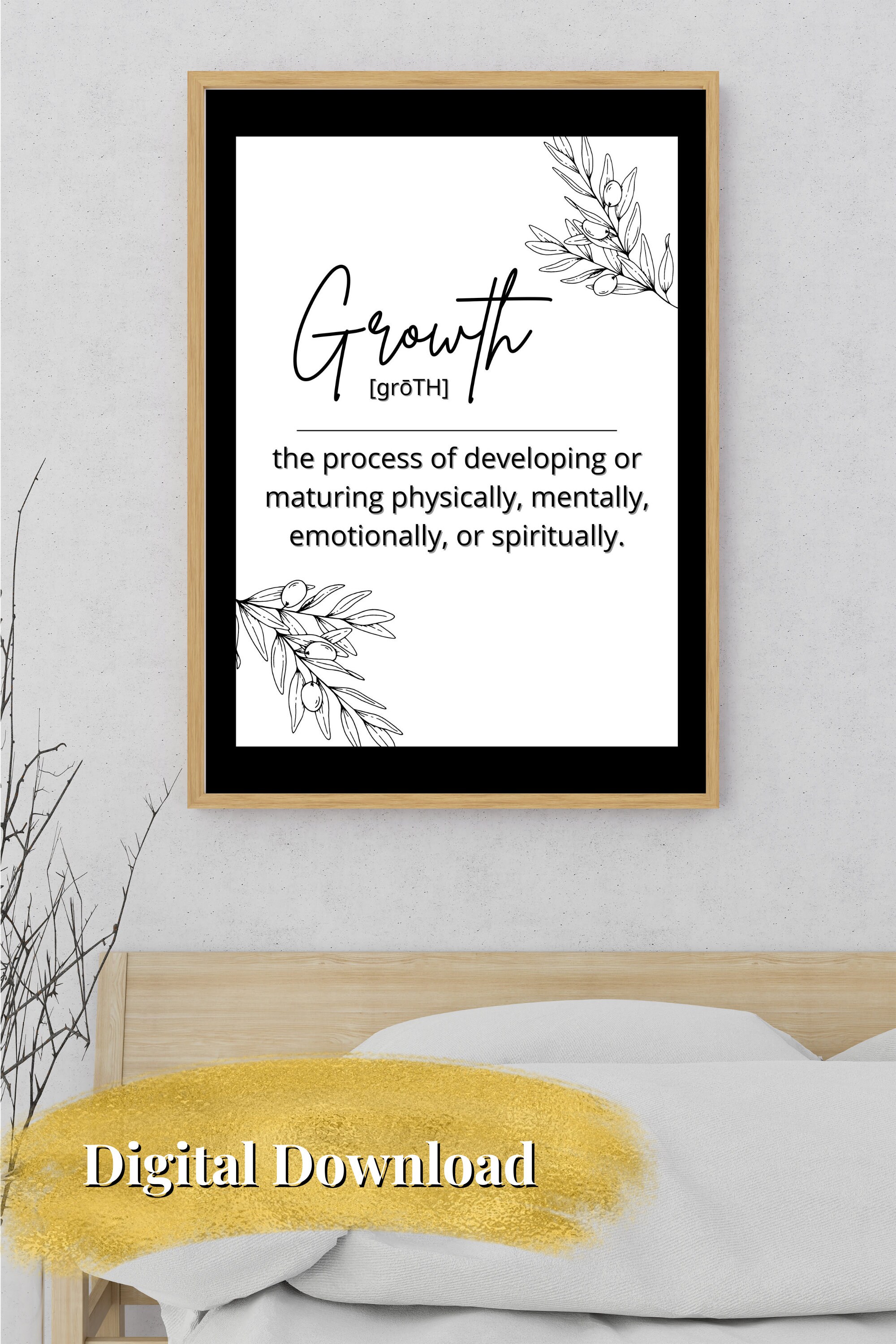 Growth Definition Printable Wall Art Growth Mindset Mindset is ...