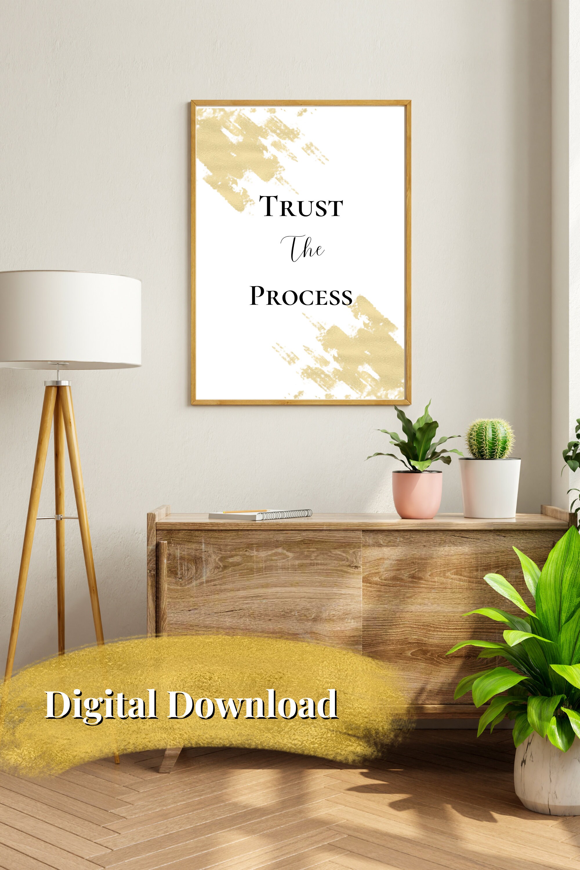 Trust the Process Wall Art Typography Print Earth Tone Art Mental ...