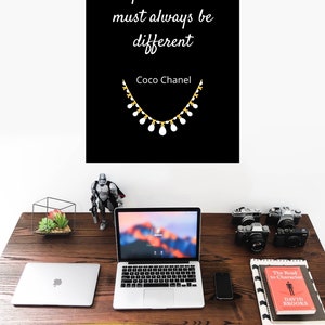 Coco Chanel Fashion Quote | Coco Chanel Wall Art | Dorm Decor for ...