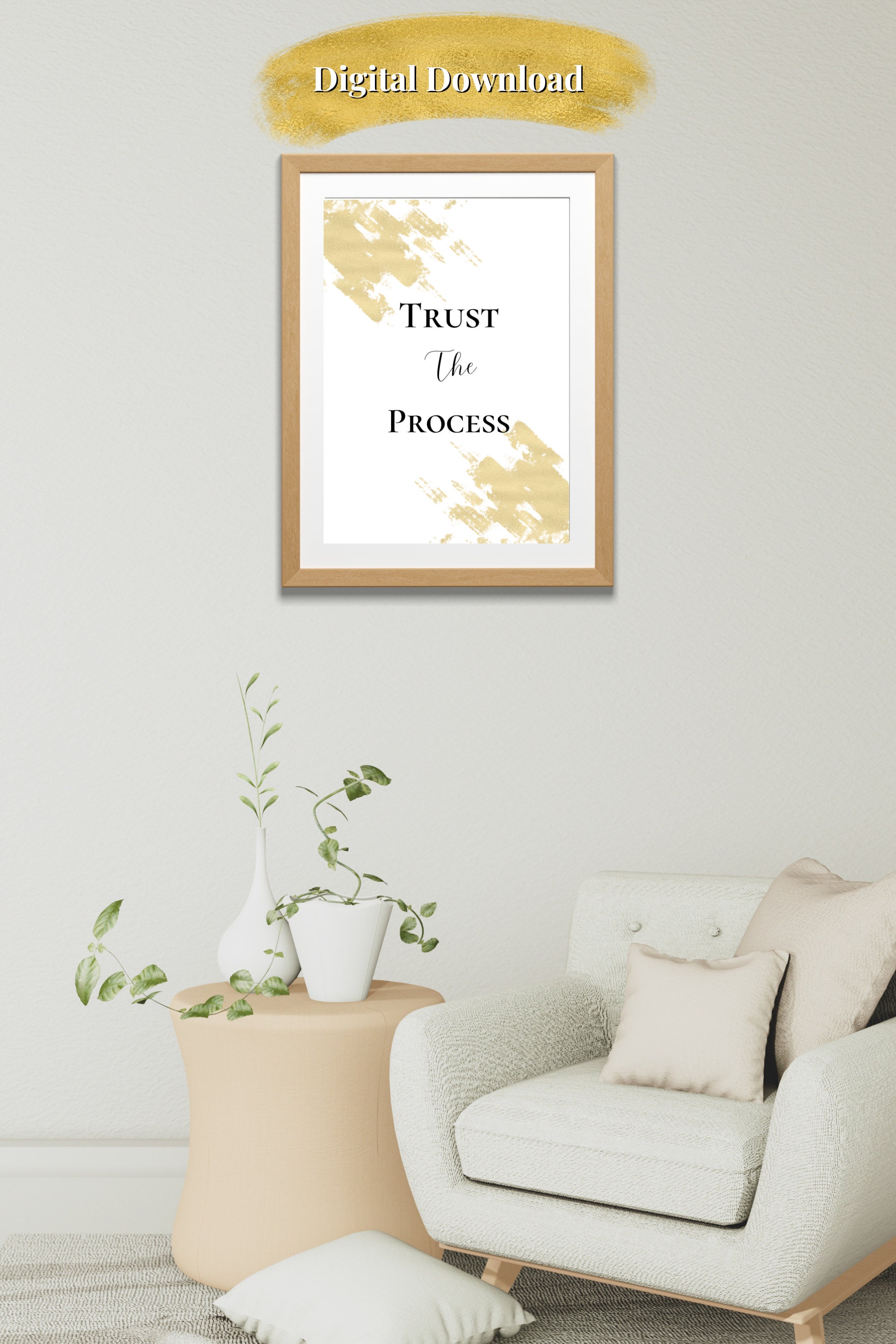 Trust the Process Wall Art Typography Print Earth Tone Art Mental ...