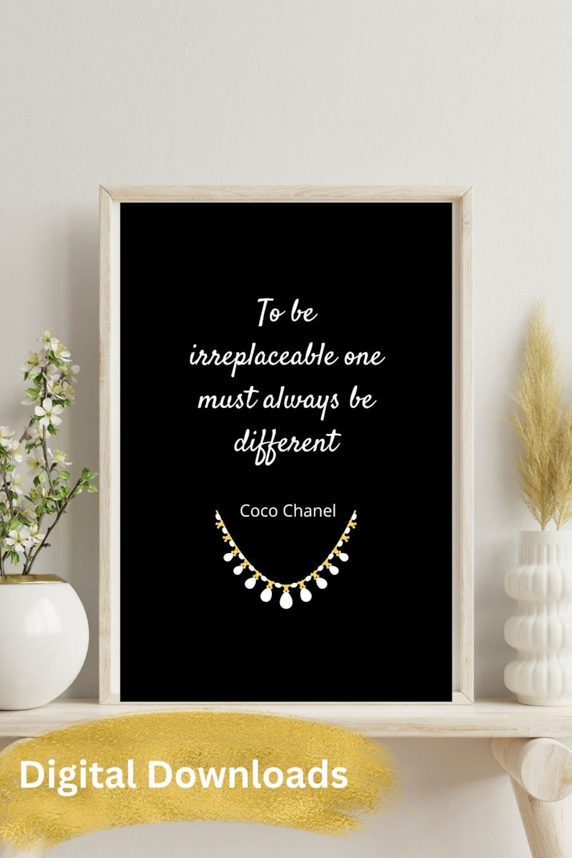 Coco Chanel Fashion Quote Coco Chanel Wall Art Dorm Decor for College ...