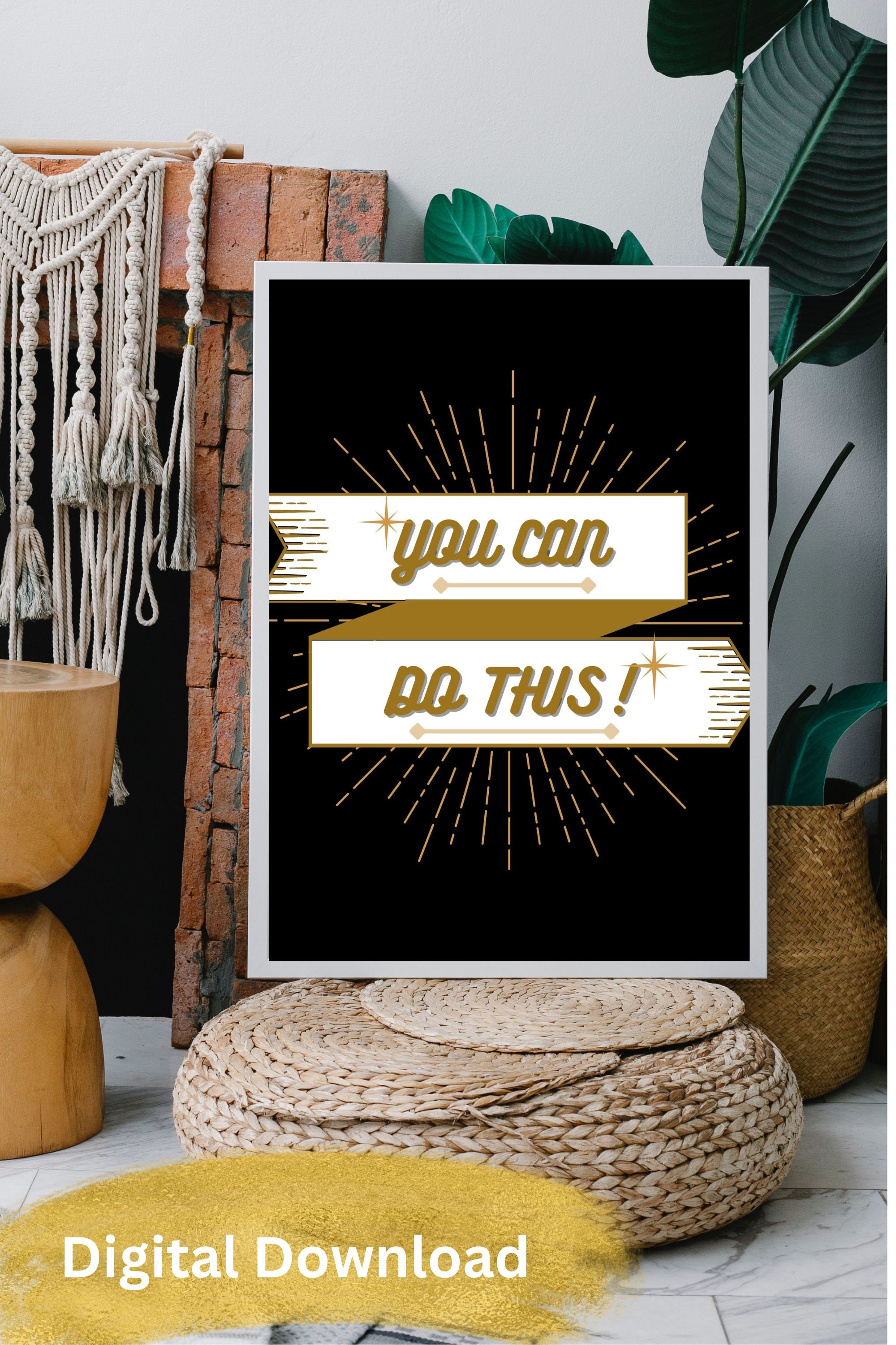 You Can Do This Print Affirmation Print Dorm Motivational Quote Poster ...