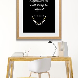 Coco Chanel Fashion Quote | Coco Chanel Wall Art | Dorm Decor for ...