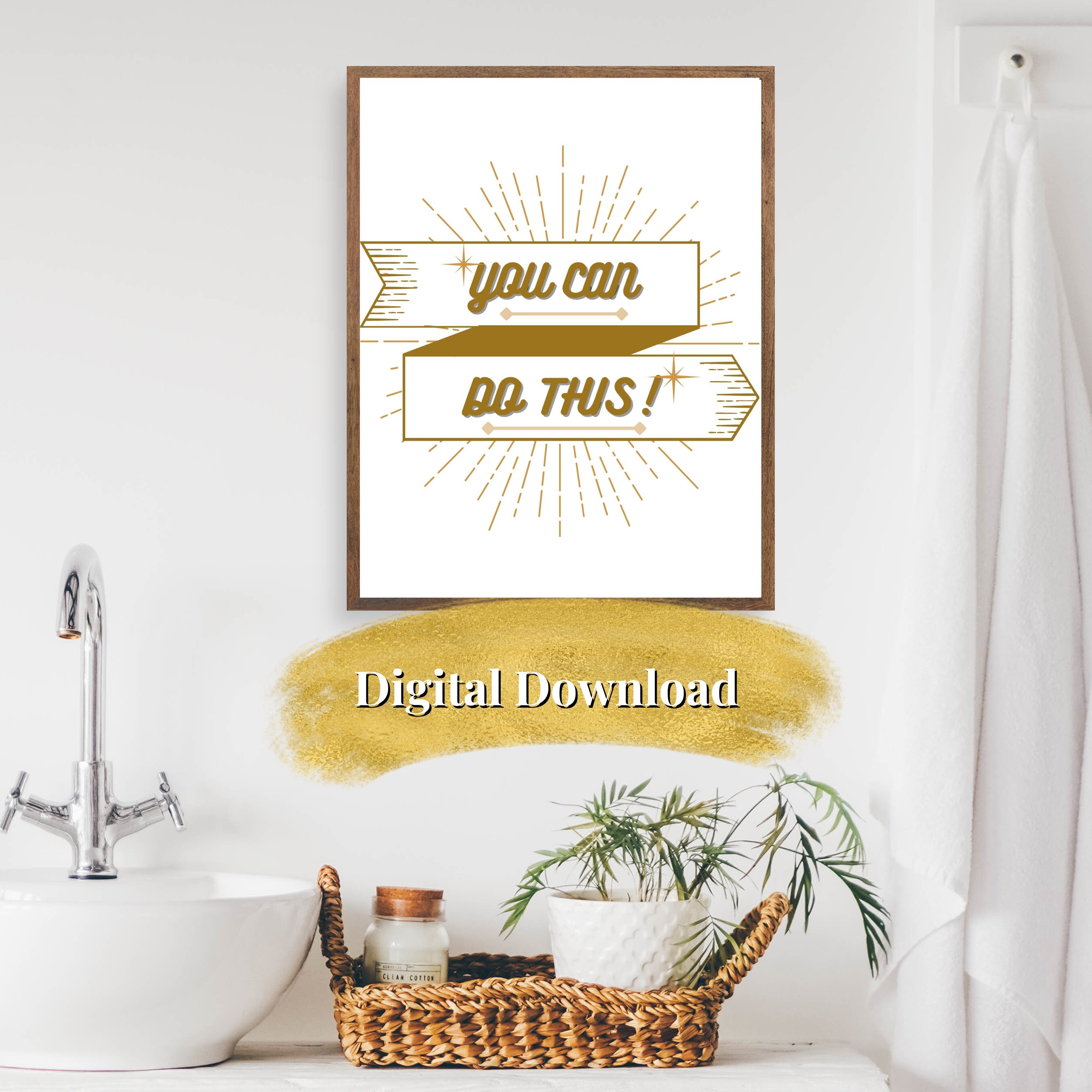 You Can Do This Print Affirmation Print Dorm Motivational Quote Poster ...