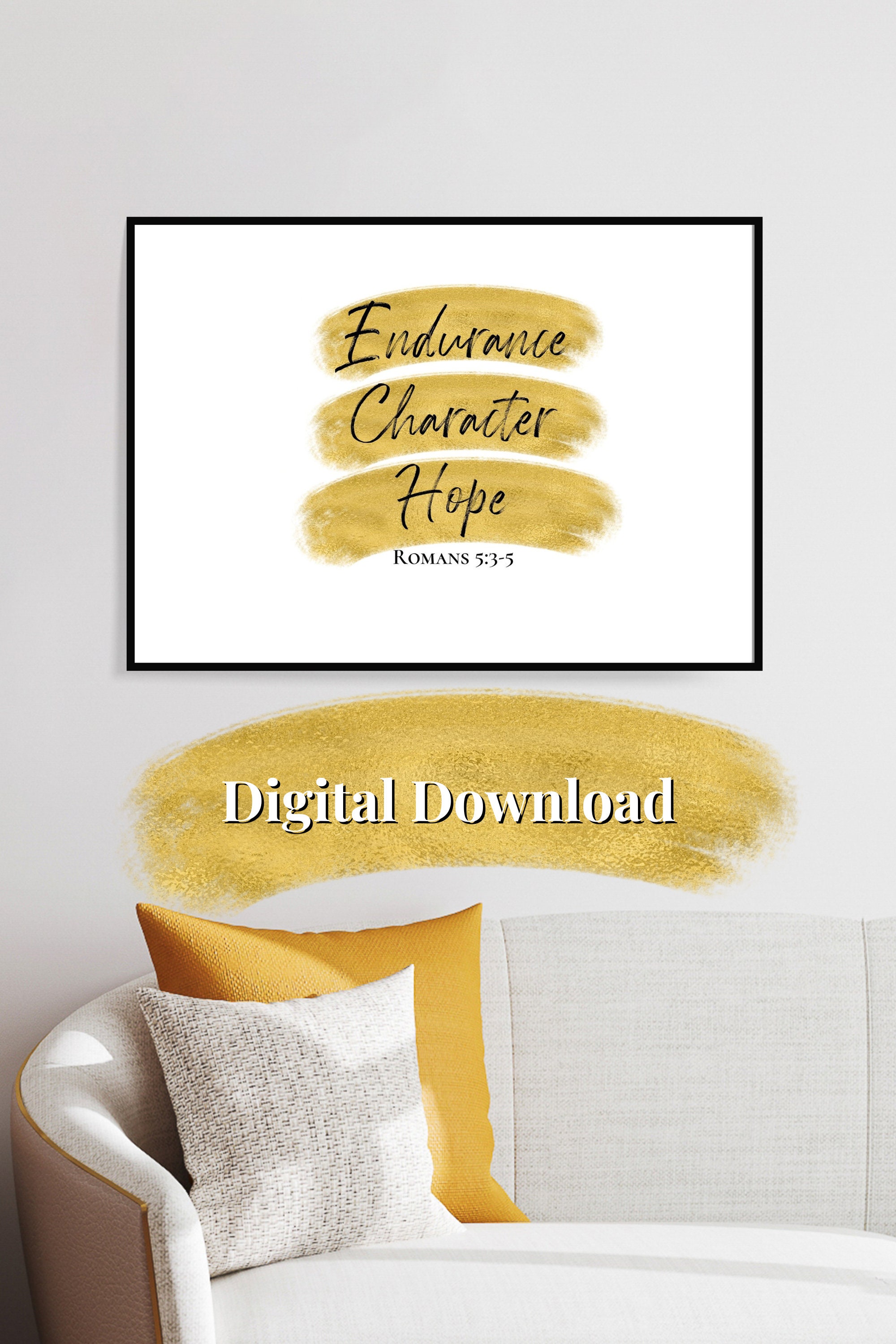 Romans Bible Verse Artwork | Bible Verse Wall Art | Faith Based ...