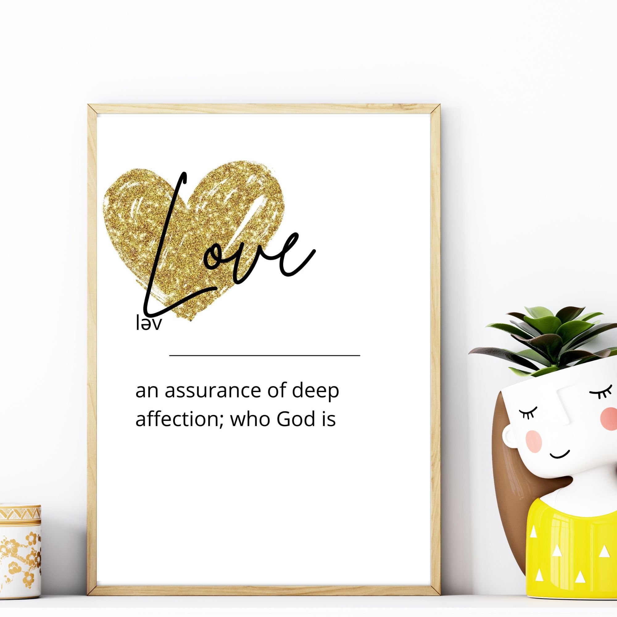 Definition Printable Wall Art Set of 3 Prints Faith Hope Love Love ...