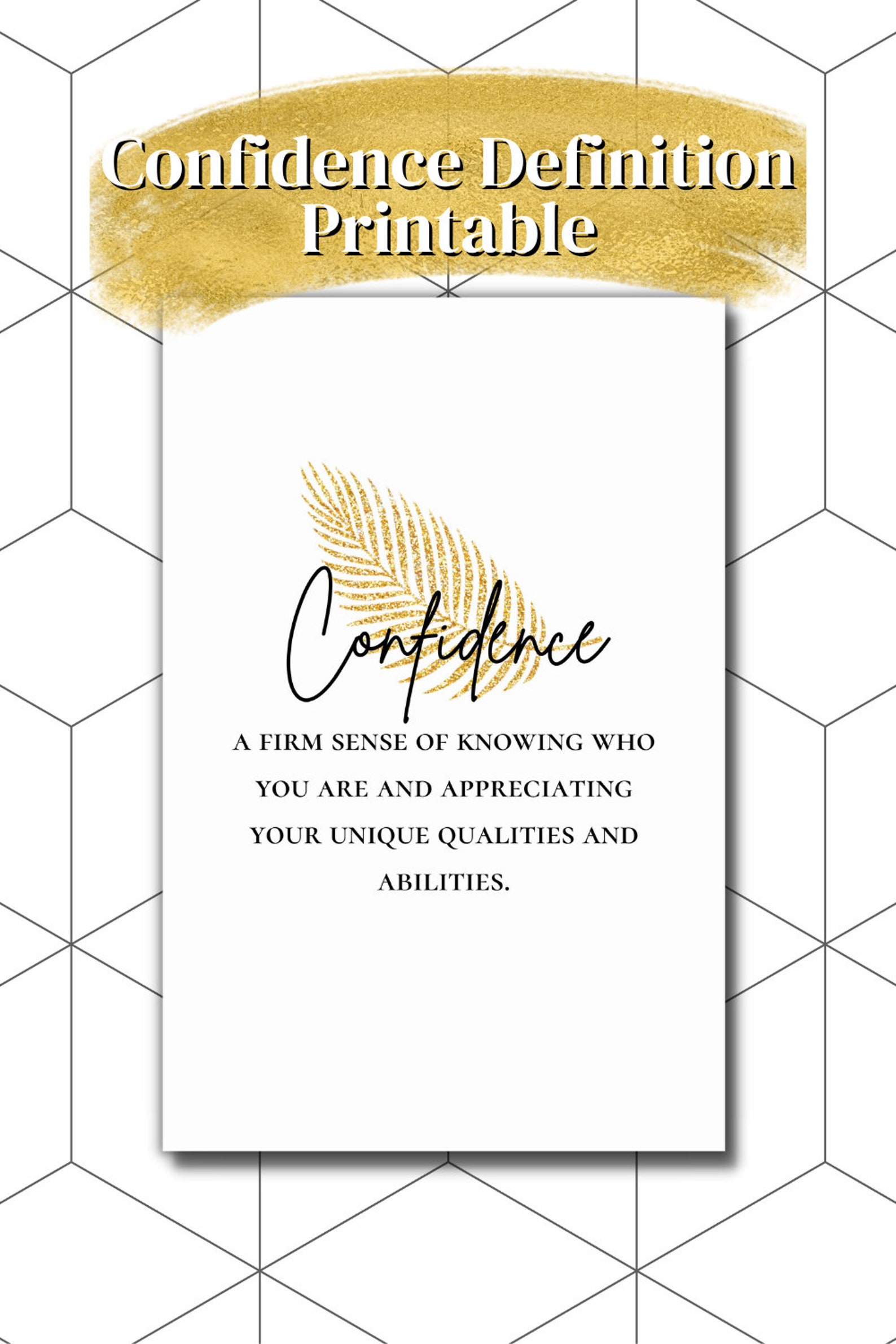 Confidence Definition Digital Wall Art Definition Printable Definition ...