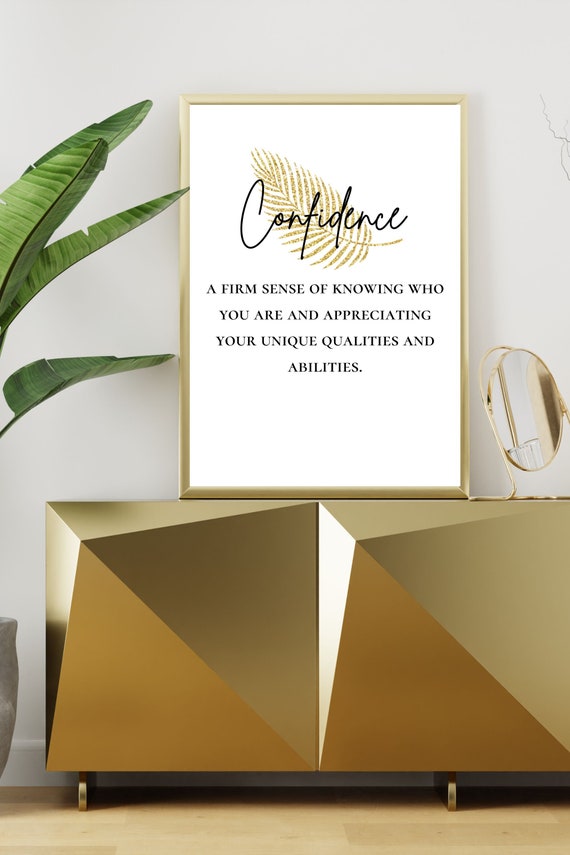 Confidence Definition Digital Wall Art Definition Printable - Etsy