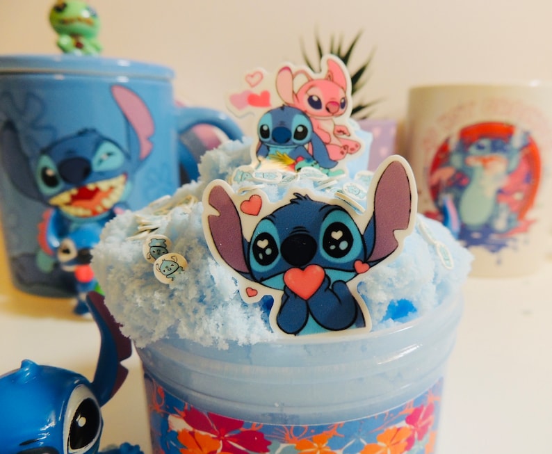 Stitch Theme Slime | Cloud Slime | Blue Slime | Hawaii Slime | Ohana ...