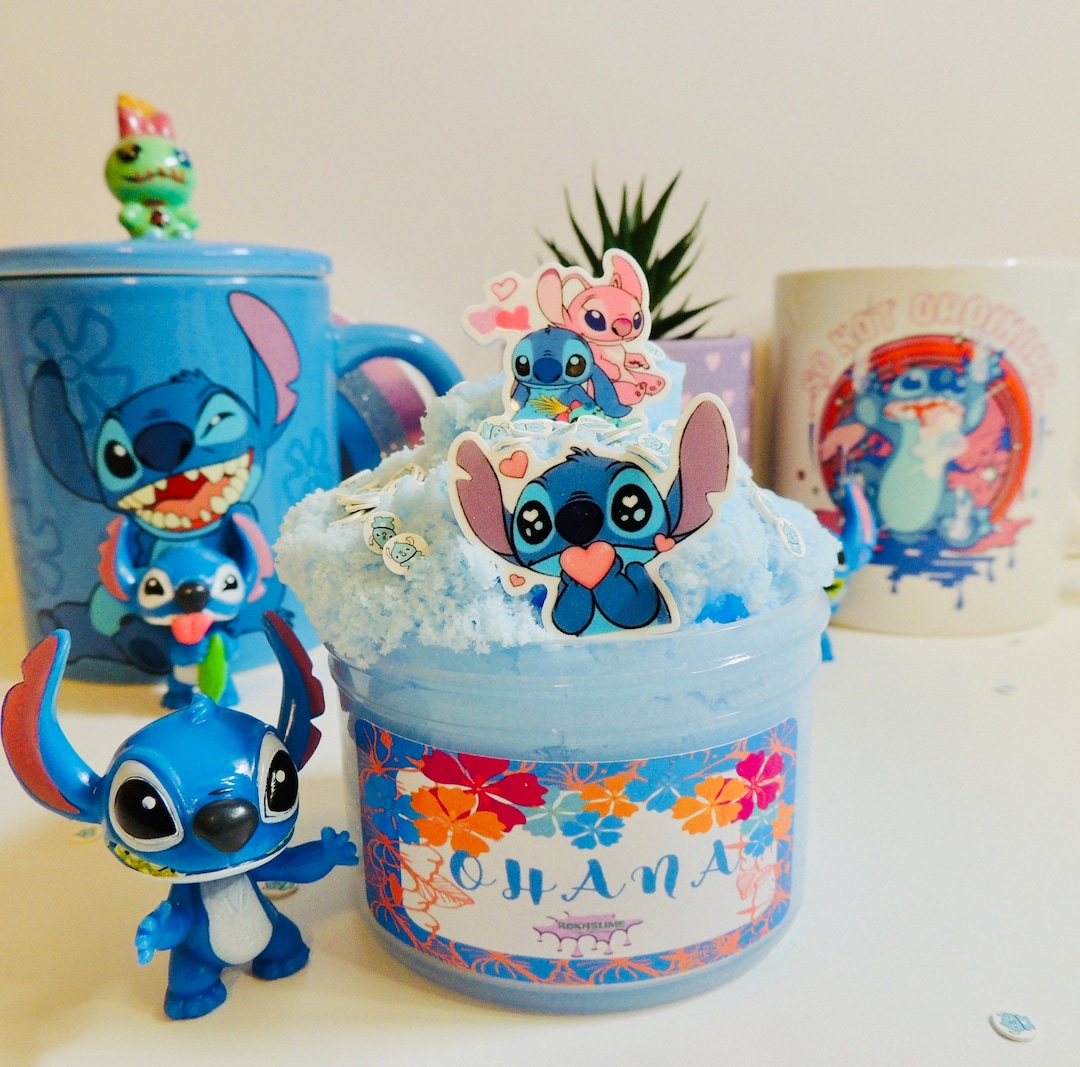 Stitch Theme Slime | Cloud Slime | Blue Slime | Hawaii Slime | Ohana ...
